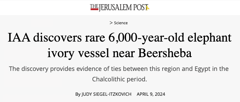 Rare 6,000-year-old elephant ivory vessel discovered near Beersheba ...