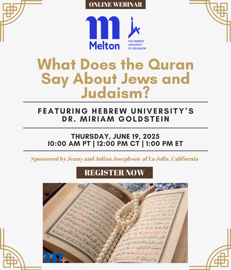 ONLINE COURSE: What Does the Quran Say About Jews and Judaism? - The ...